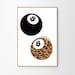 Lucky Me Leopard Print 8 Balls Poster, Leopard Wall Art, Apartment ...