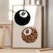 Lucky Me Leopard Print 8 Balls Poster, Leopard Wall Art, Apartment ...