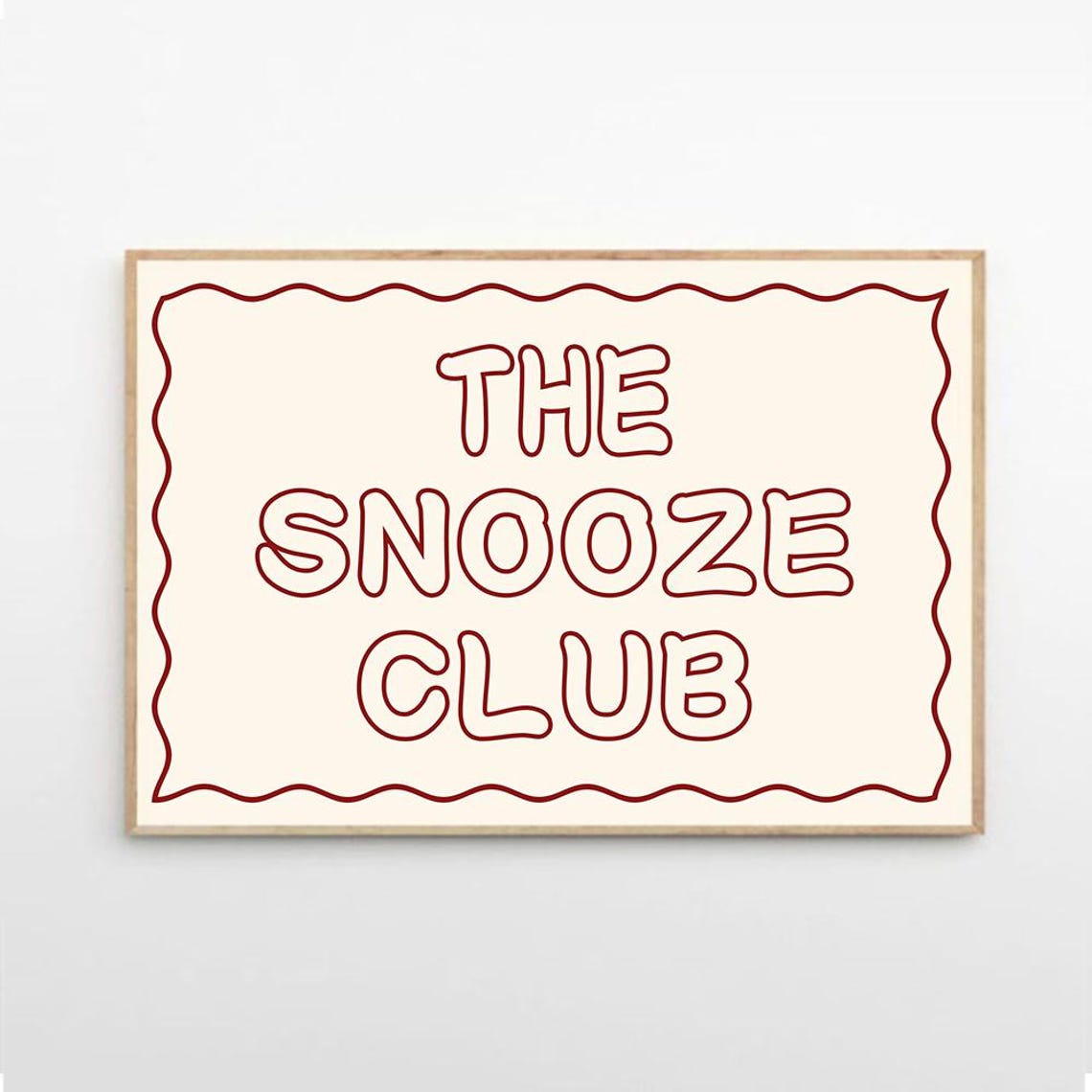 The Snooze Club Art Poster, Trendy Wall Art, Apartment Aesthetic Decor ...
