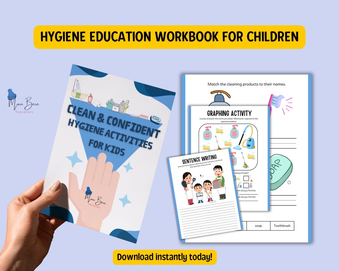 Personal Hygiene Workbook for Kids, Interactive Hygiene Worksheets for ...