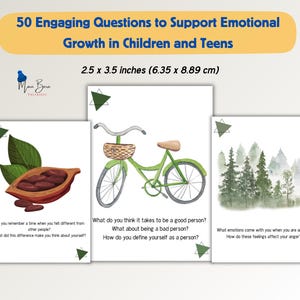 Therapy Question Cards for Kids, Counseling Flash Cards, Conversation ...