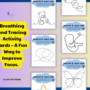 Printable Breathing Exercises for Focus and Calm, Therapy Tools for ...