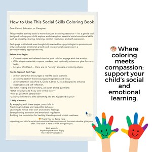 Social Skills Coloring Book for Kids, Emotional Learning Activities ...