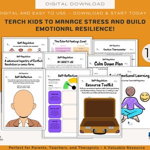 Self-regulation Worksheets for Kids, Social Emotional Learning ...