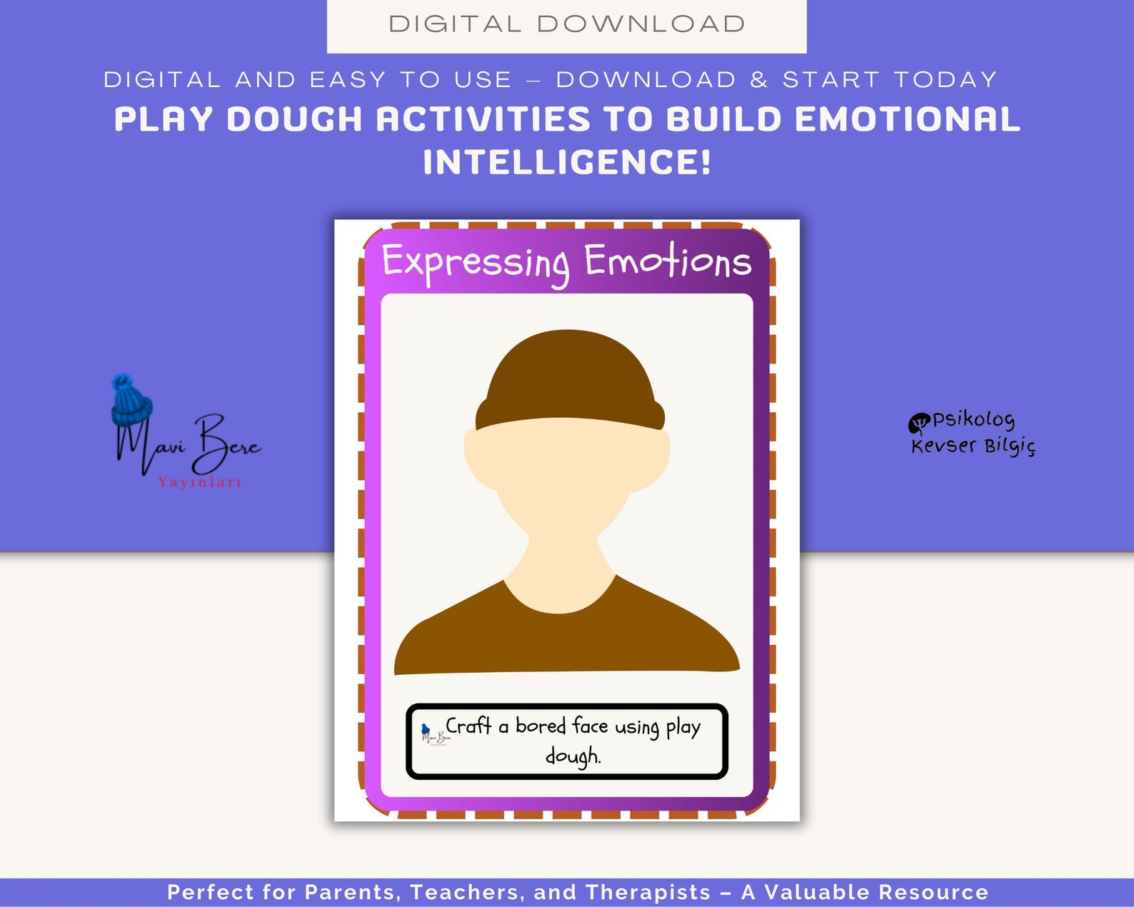 Emotion Cards for Kids | Hands-on Play Dough Activity for Social ...