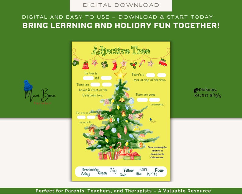 Christmas Activity Pack for Kids - Holiday Worksheets, Creative Writing ...