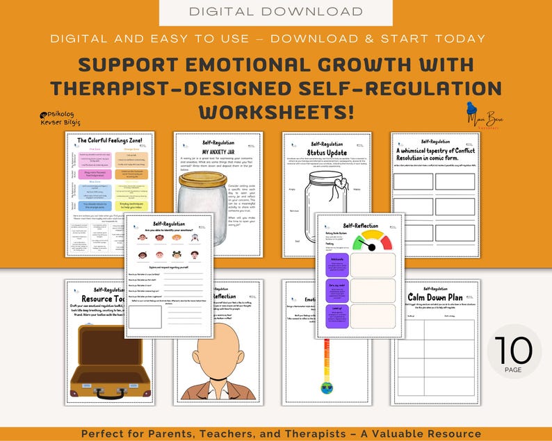 Self-regulation Worksheets for Kids, Social Emotional Learning ...