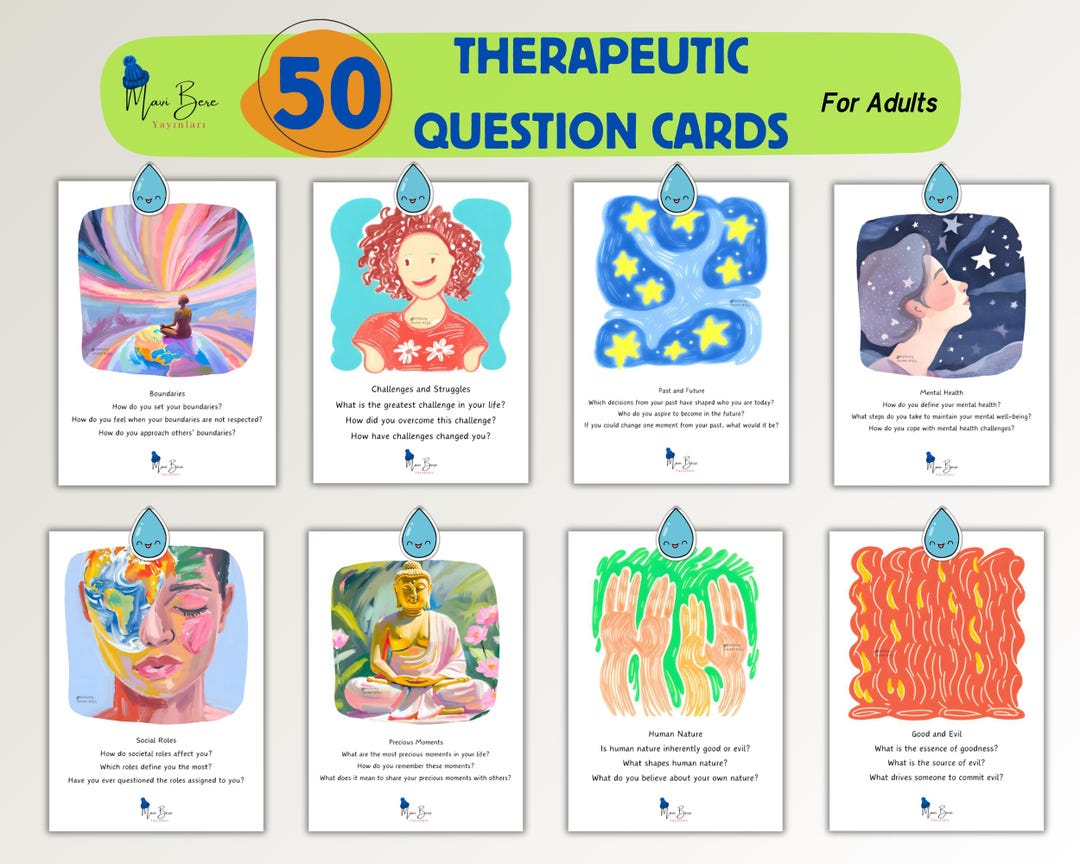 Therapeutic Reflection Cards for Emotional Intelligence, Mindfulness ...