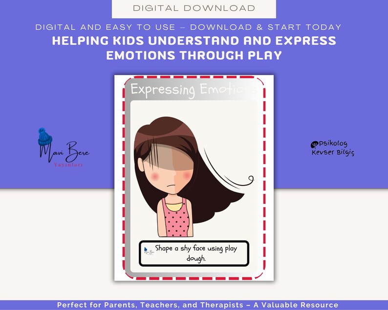 Emotion Cards for Kids | Hands-on Play Dough Activity for Social ...