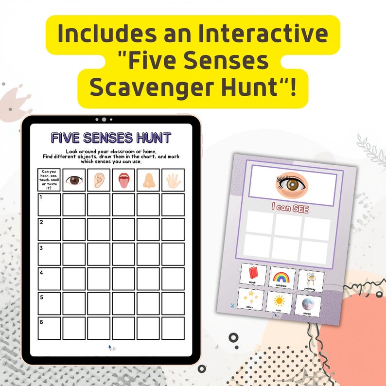 Five Senses Activity, Montessori Homeschool Printable, Science ...
