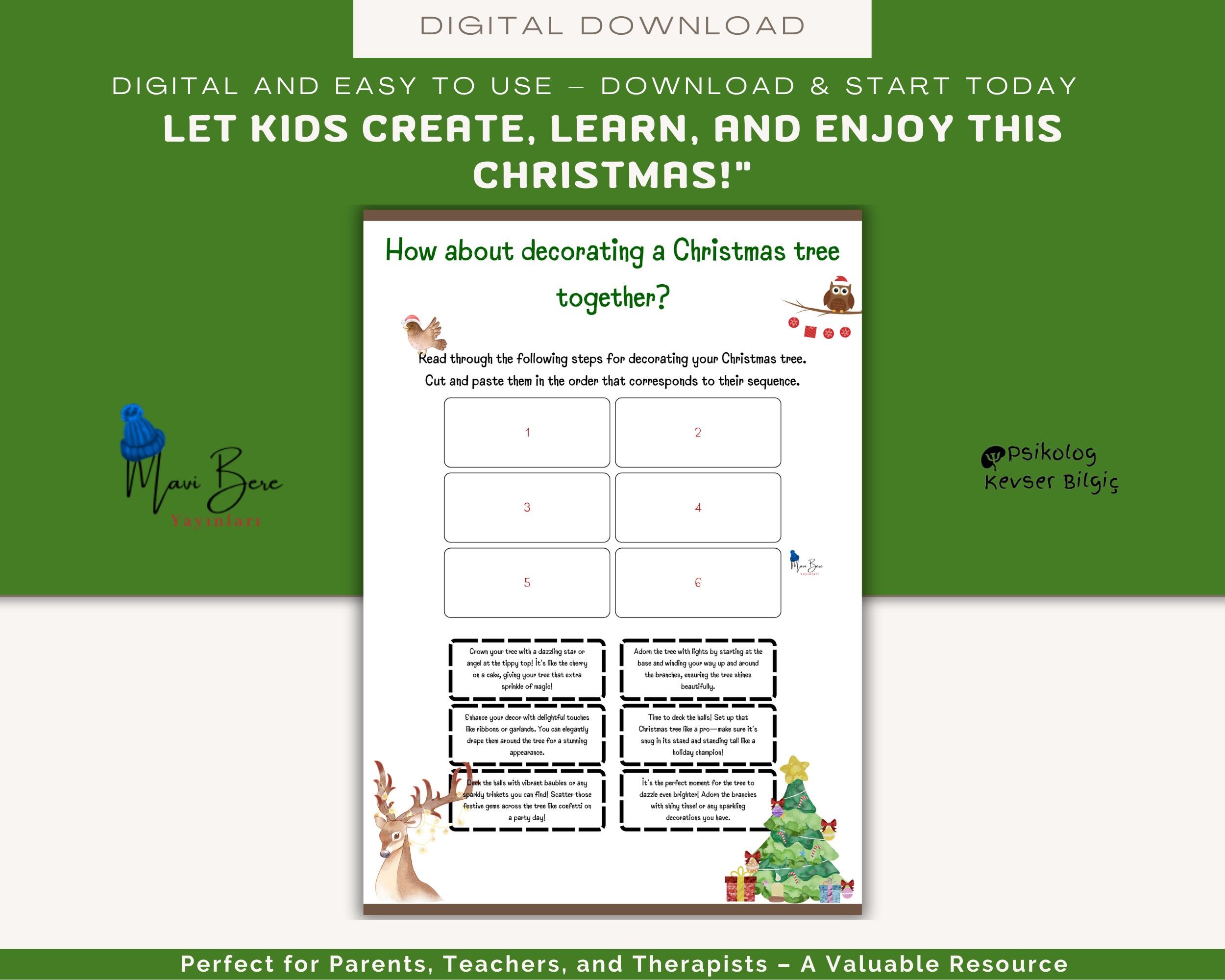 Christmas Activity Pack for Kids - Holiday Worksheets, Creative Writing ...
