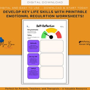 Self-regulation Worksheets for Kids, Social Emotional Learning ...