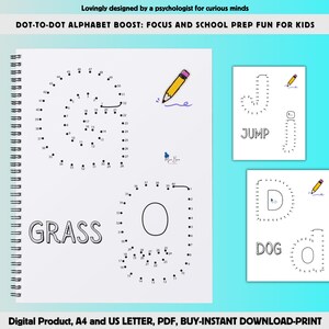 Preschool Dot-to-dot Alphabet Activities, Digital Download , Tracing ...