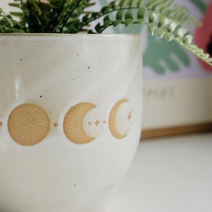 Moon Phase Celestial Ceramic Plant Pot - Etsy