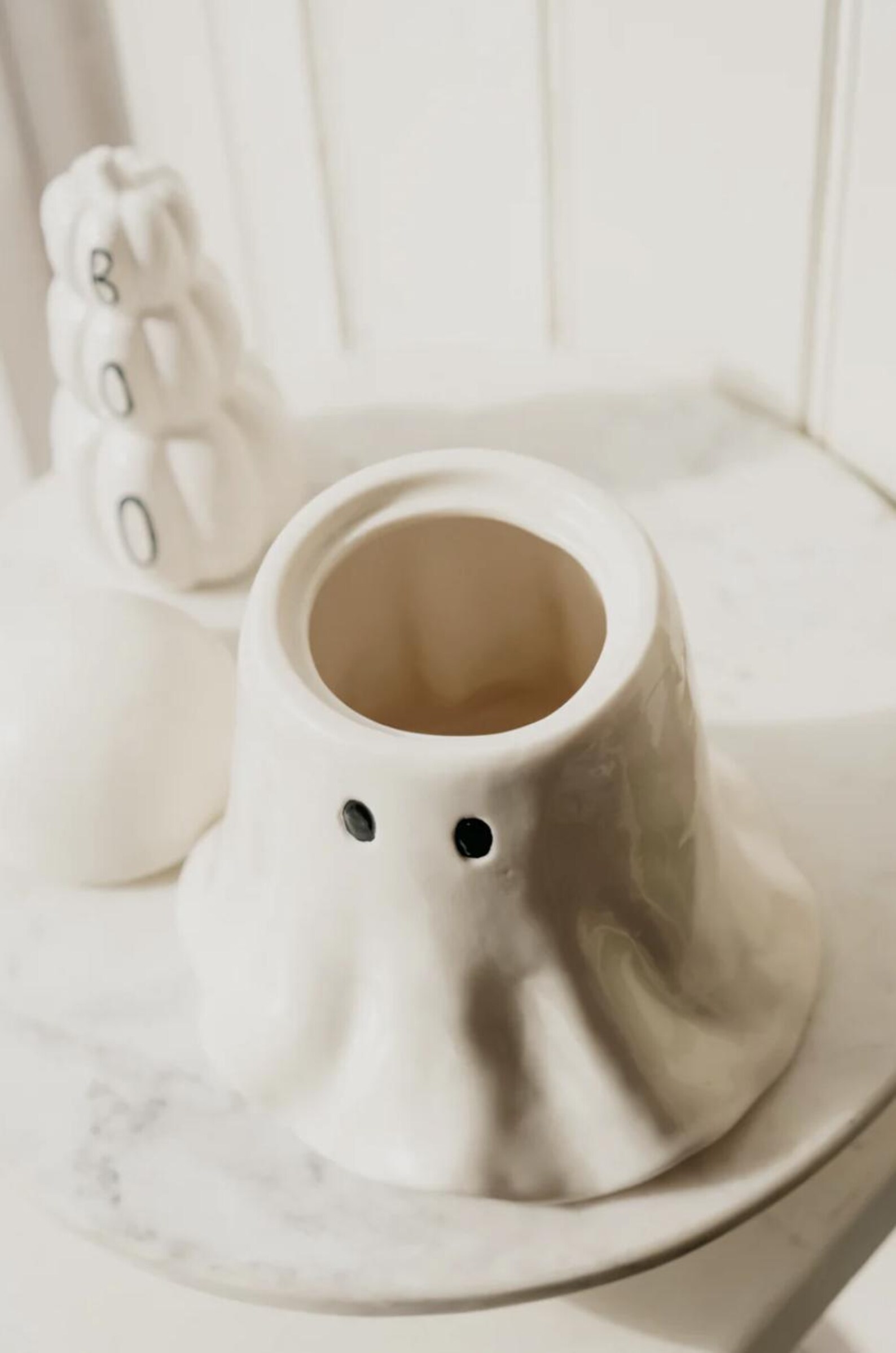 Gus Ghost White Ceramic Storage Jar | Halloween Aesthetic Home Decor - Etsy