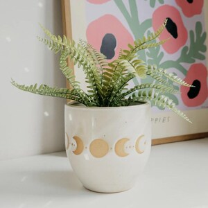 Moon Phase Celestial Ceramic Plant Pot - Etsy