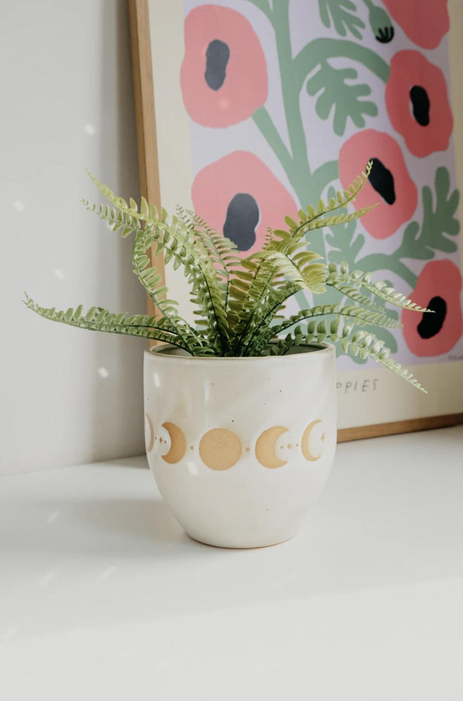 Moon Phase Celestial Ceramic Plant Pot - Etsy