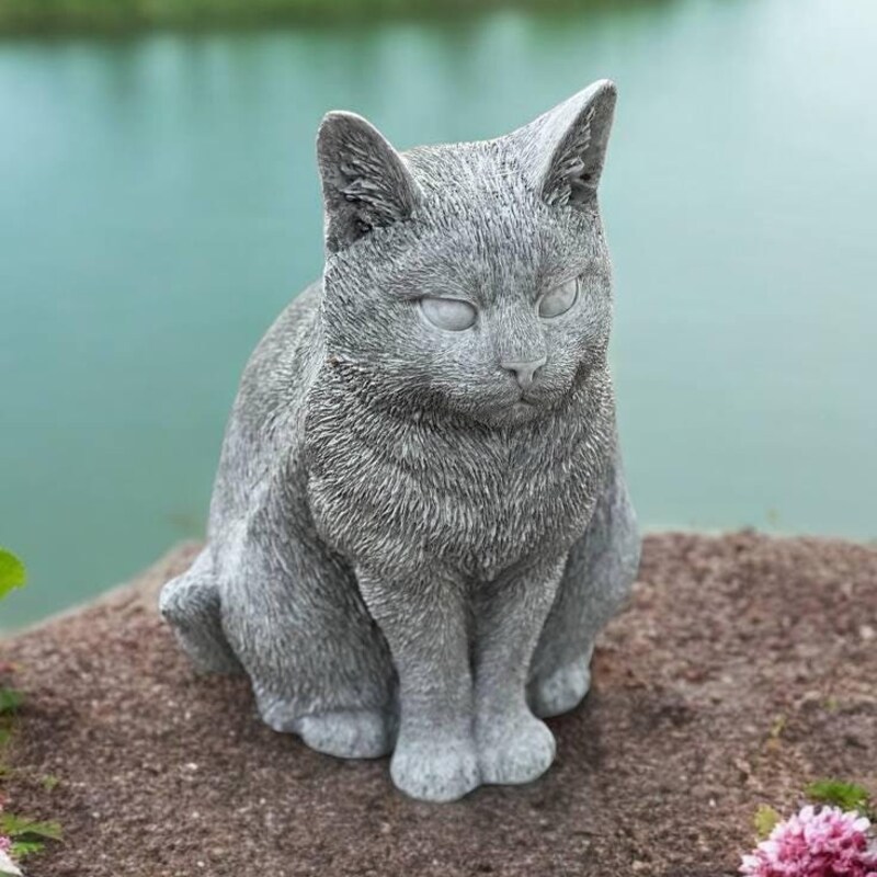 Bronze Cats Garden Statue - Etsy