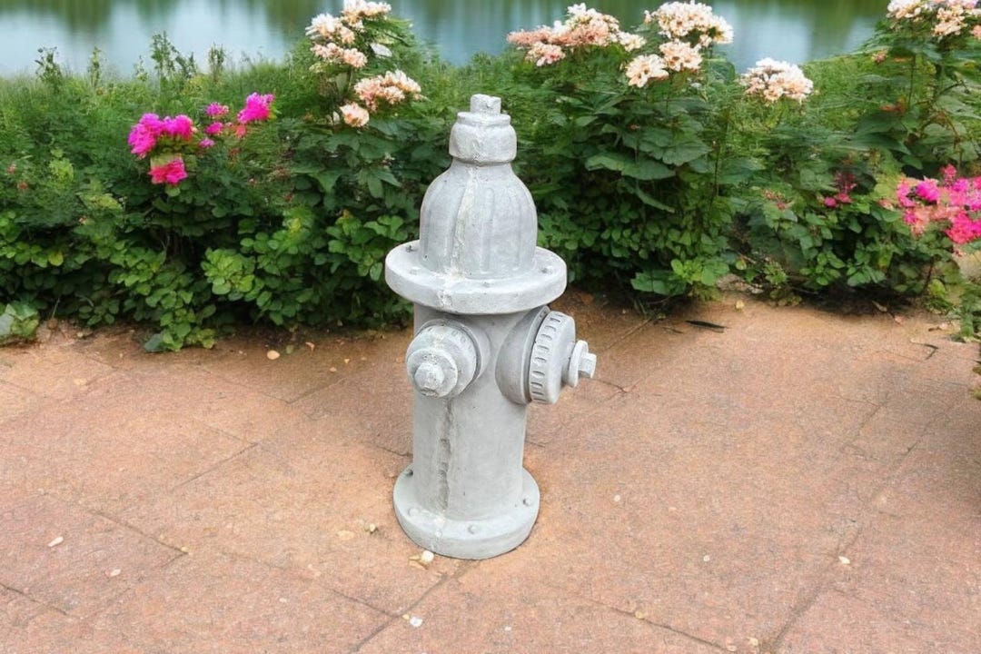 Stone Fire Hydrant Figure Outdoor Decor Concrete Hydrant Decoration ...