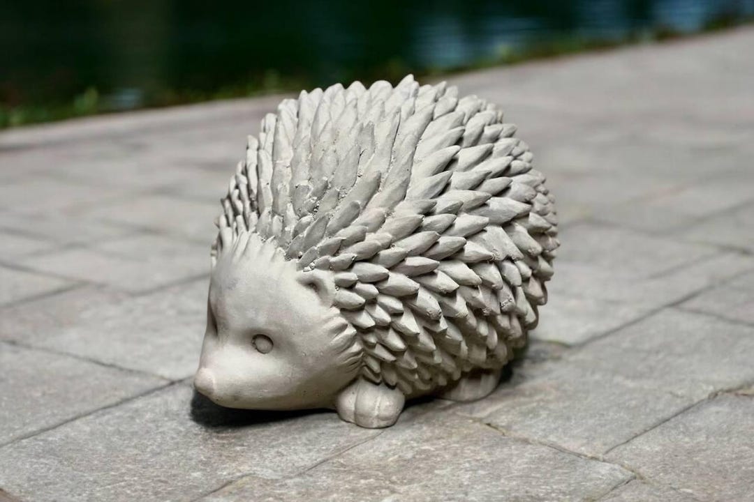 Stone Hedgehog Figurine Forest Animal Decoration Detailed Hedgehog ...