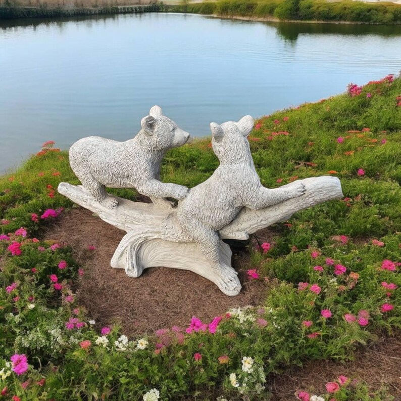 Bears Garden Art Yard Forest Animals Decoration Beton Bears Figure Home ...