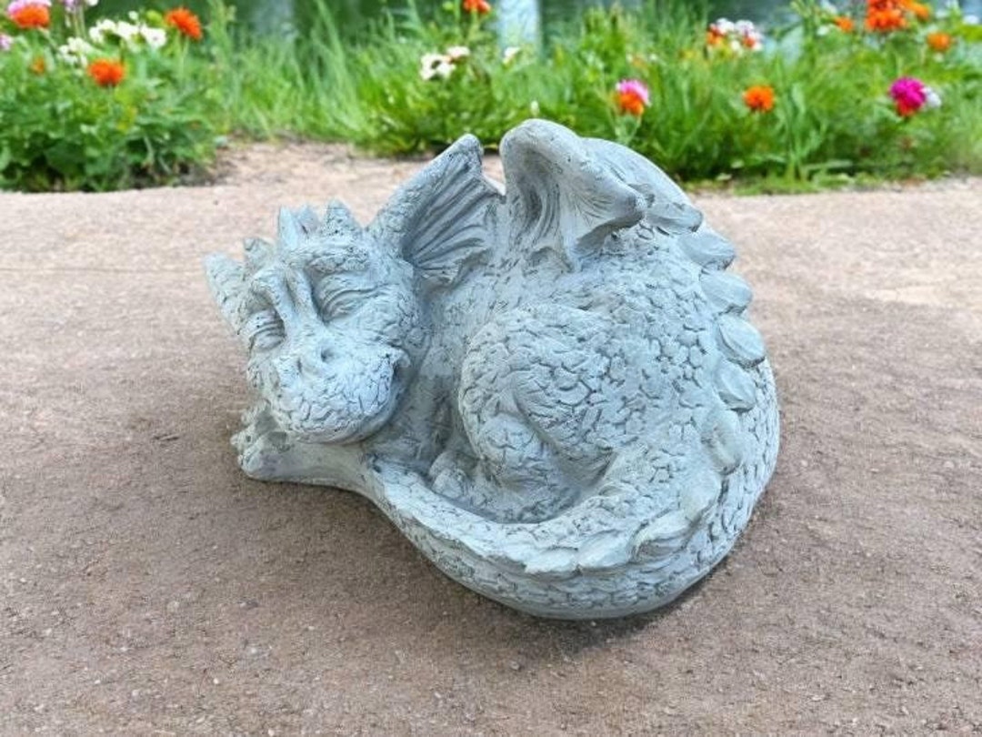 Lawn Dragon Sculpture, Home Dragon Statue, Yard Fantasy Decor, Garden ...
