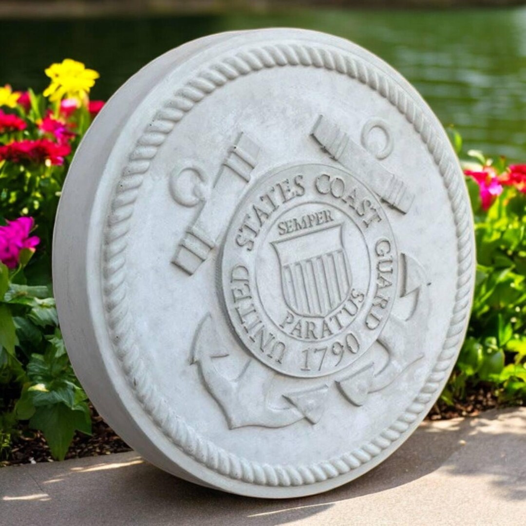 Coast Guard Sculpture, Backyard Rock Idea, Lawn Guard Decor, Garden ...