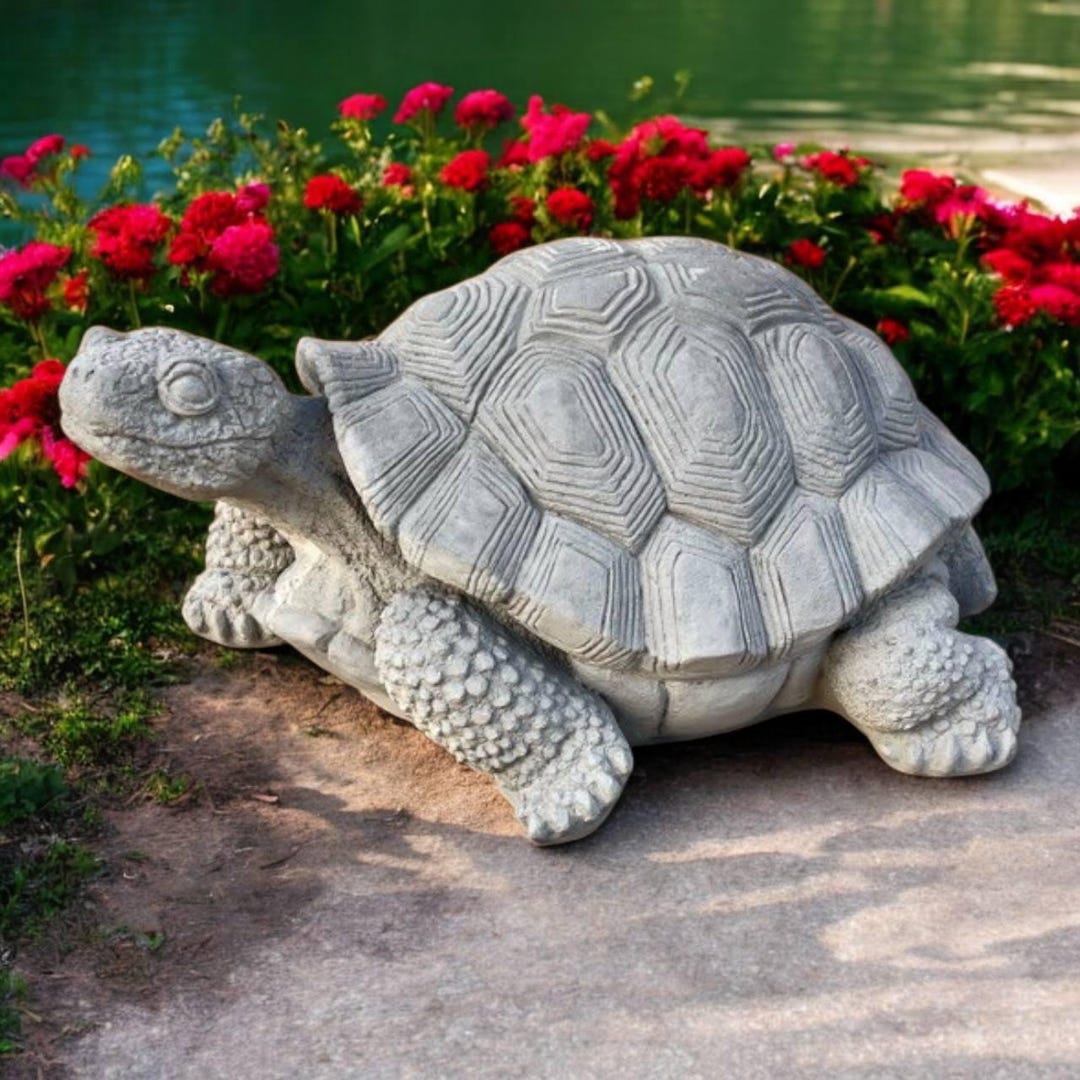 Backyard Turtle Statue, Lawn Sea Figure, Stone Tortoise, Turtle Outside ...
