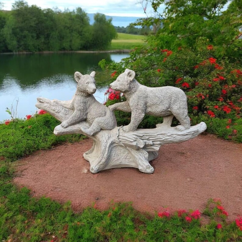 Bears Garden Art Yard Forest Animals Decoration Beton Bears Figure Home ...