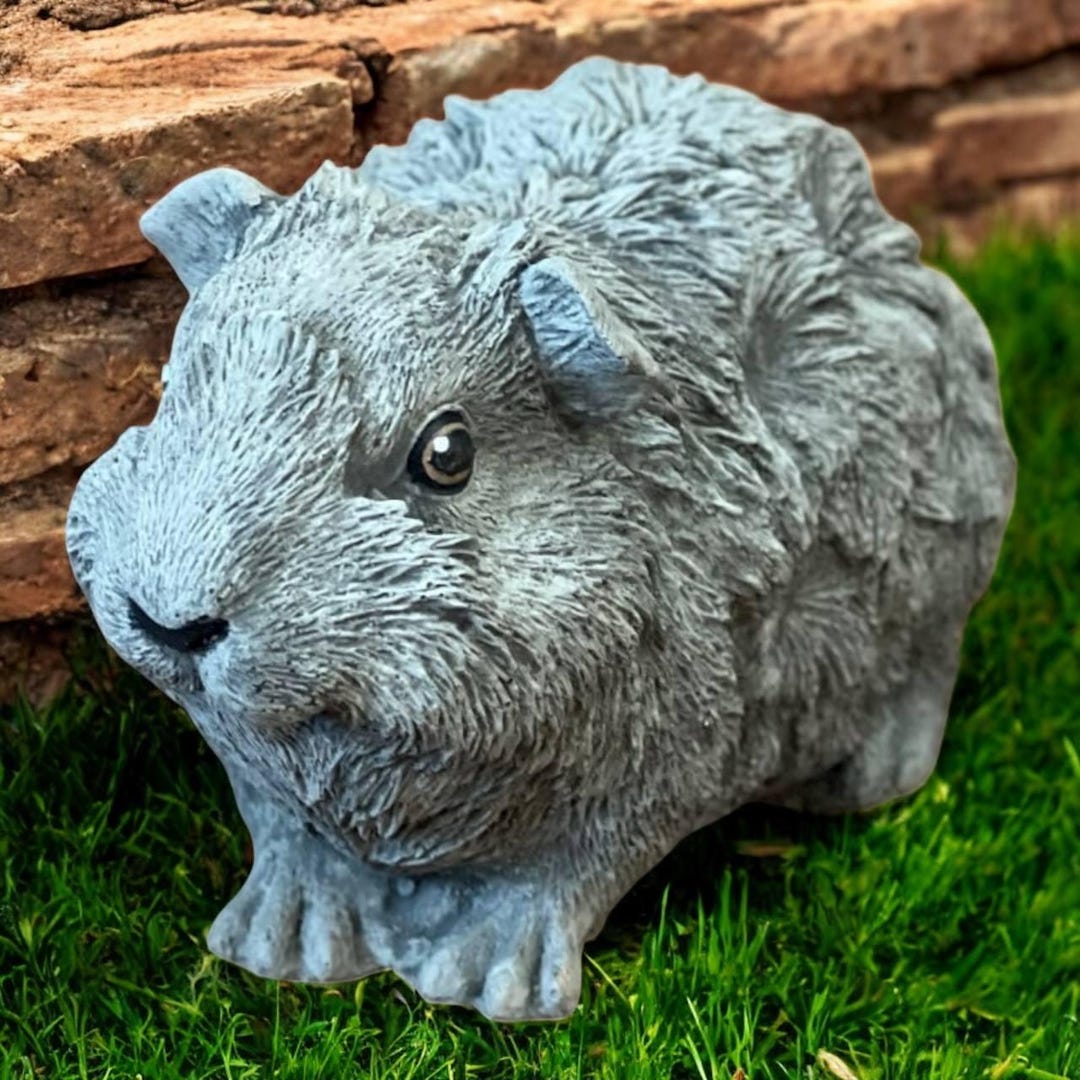 Guinea Pig Statue, Lawn Pet Art, Stone Guinea Pig Decor, Home Animal ...