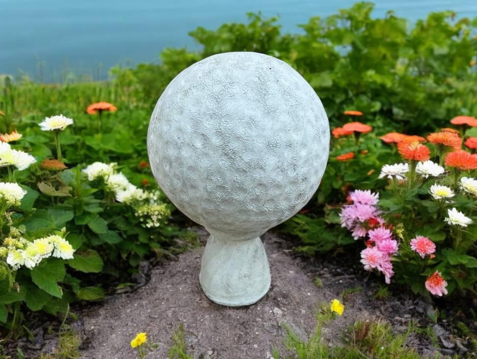 Garden Golf Ball Sculpture, Backyard Solid Statue, Lawn Beton ...