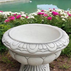 Massive Large Planter Statue, Backyard Plant Pot Figure, Outdoor Vase ...