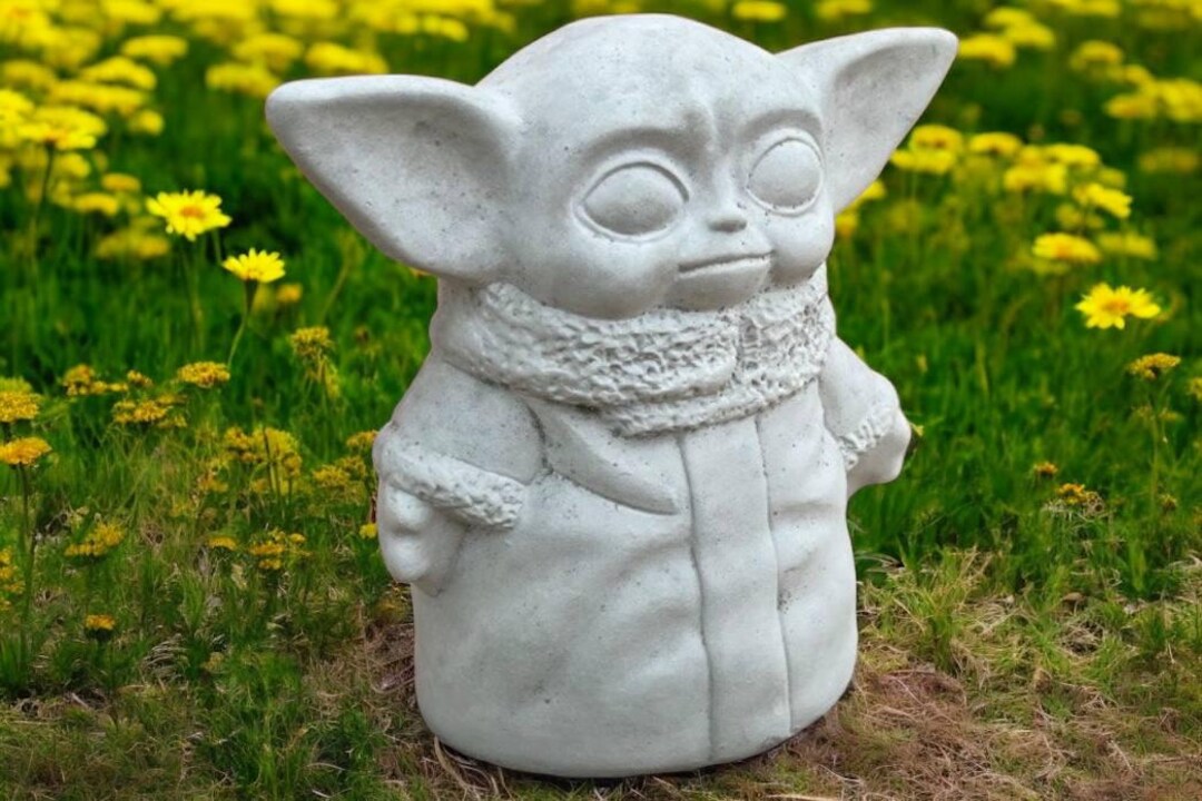 Standing Small Yoda Concrete Yoda Baby Home Decoration Yoda Statue ...