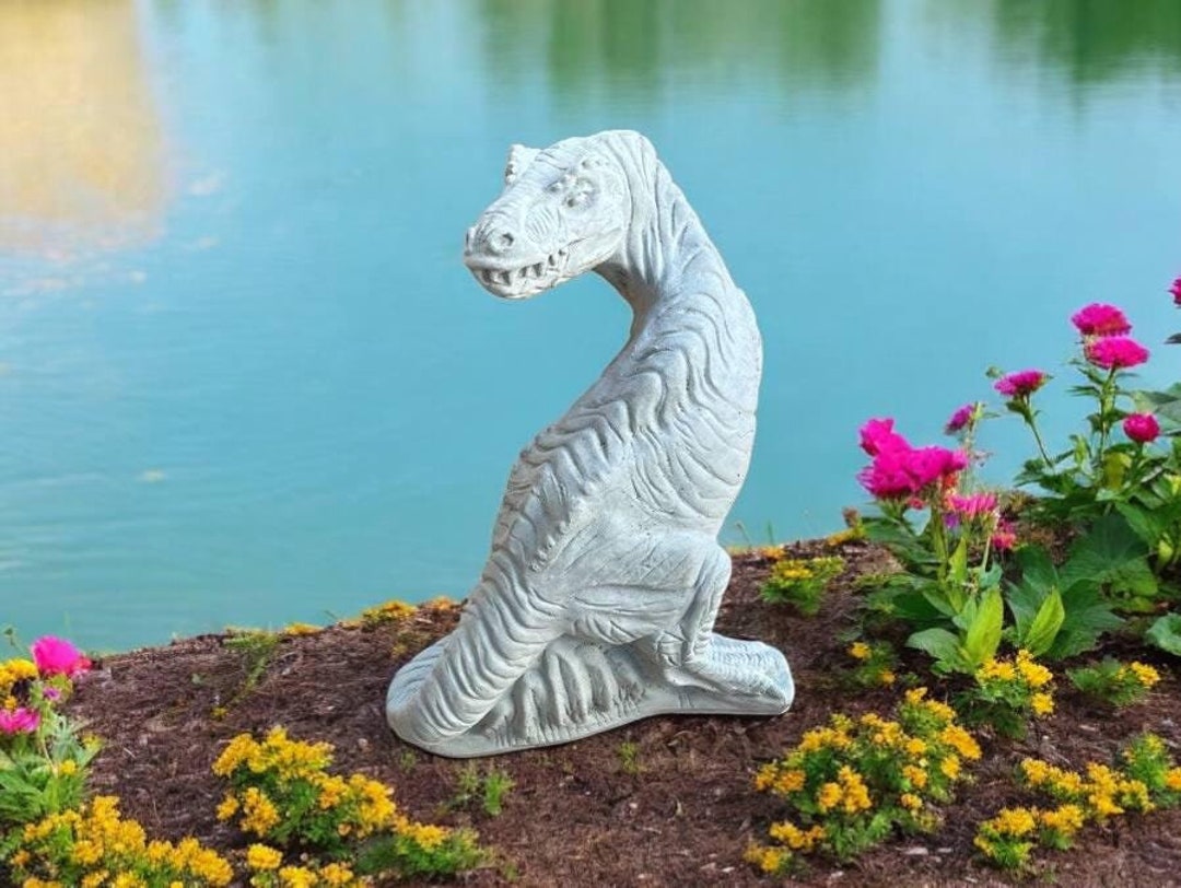 Lawn Dinosaur Decoration, Concrete Dino Sculpture, Detailed Dino Figure ...