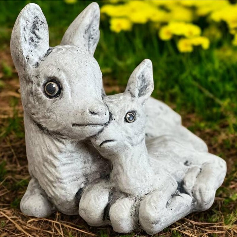 Concrete Deer Statues - Etsy