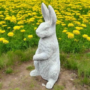 Standing Rabbit Forest Animal Statue Concrete Rabbit Sculpture Wild ...