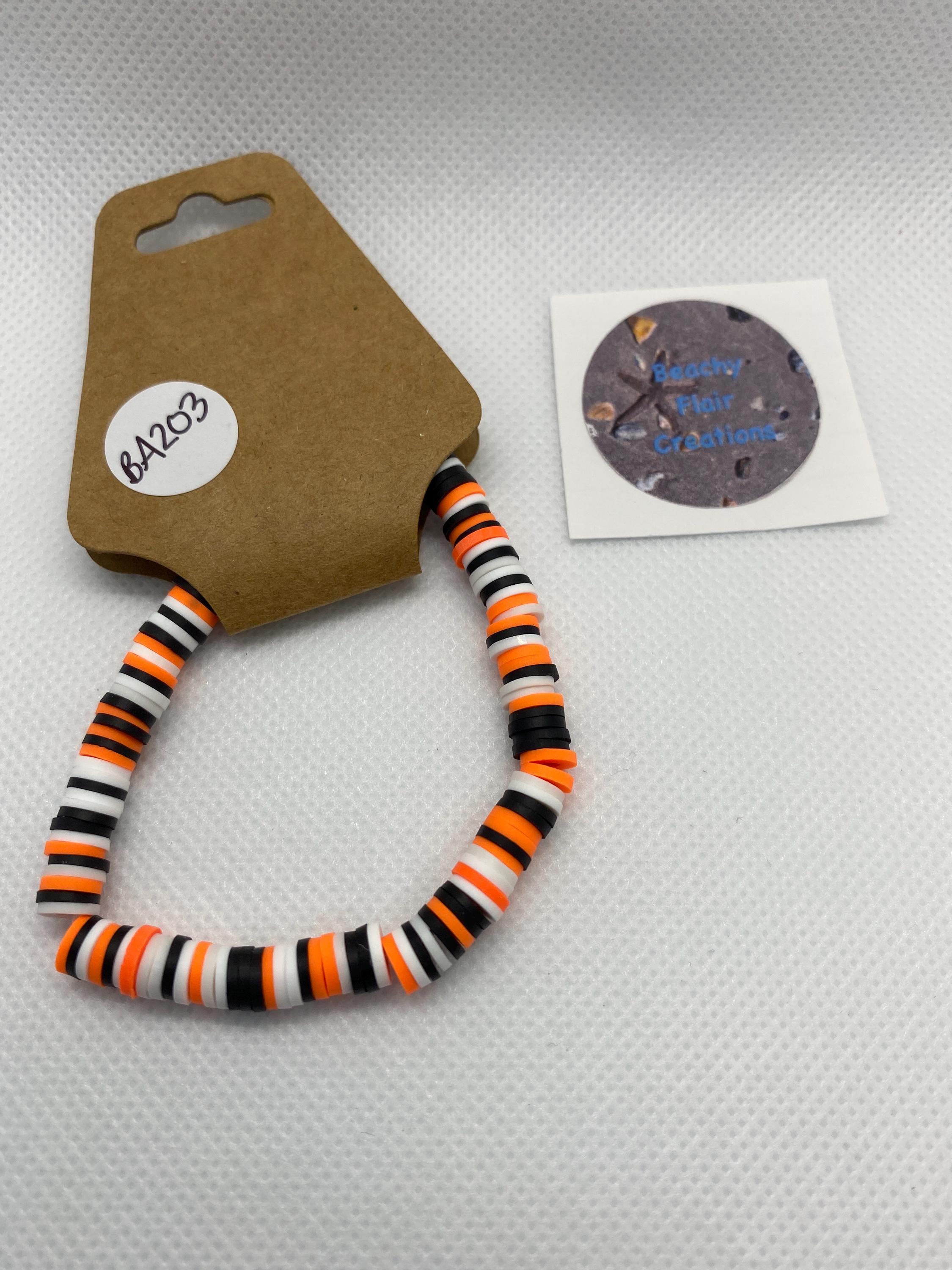 Sports Team Colors Theme Football Cincinnati Bengals Beaded Bracelets ...