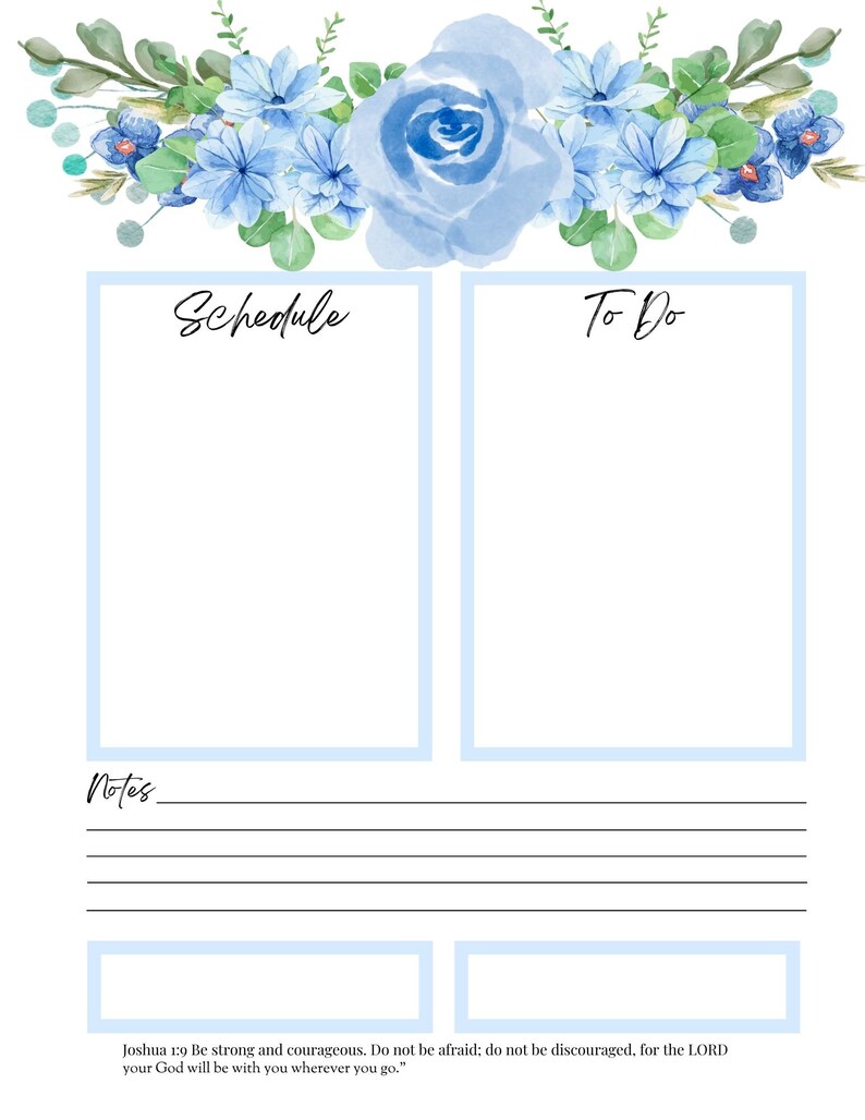 Floral Planner Printable Daily Weekly Monthly Habit Tracker to Do ...