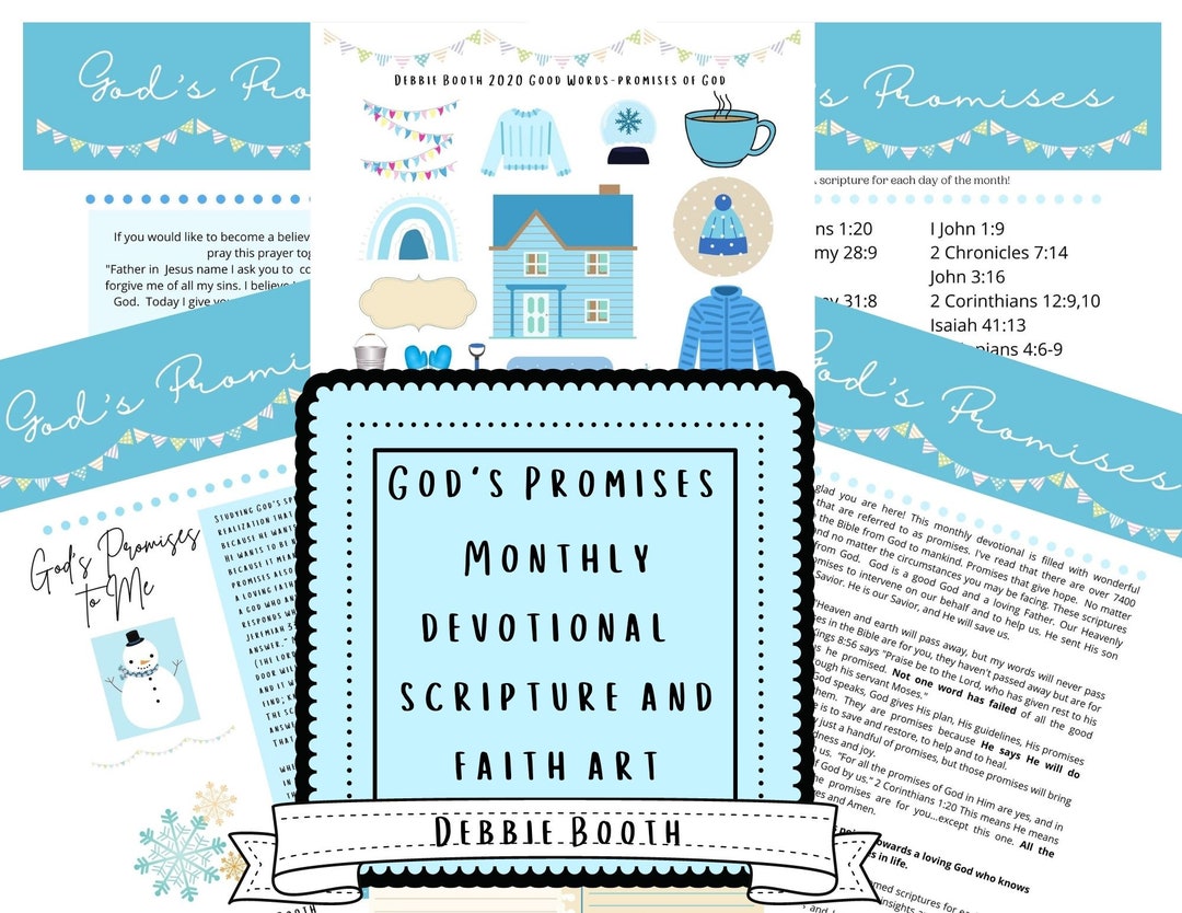 Gods Promises Devotional Journal Printable Bible Study Planner Prayer ...