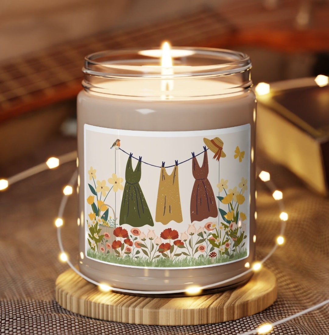 Candle Cottage Style Dresses Laundry Clothesline Pretty Scented Soy ...