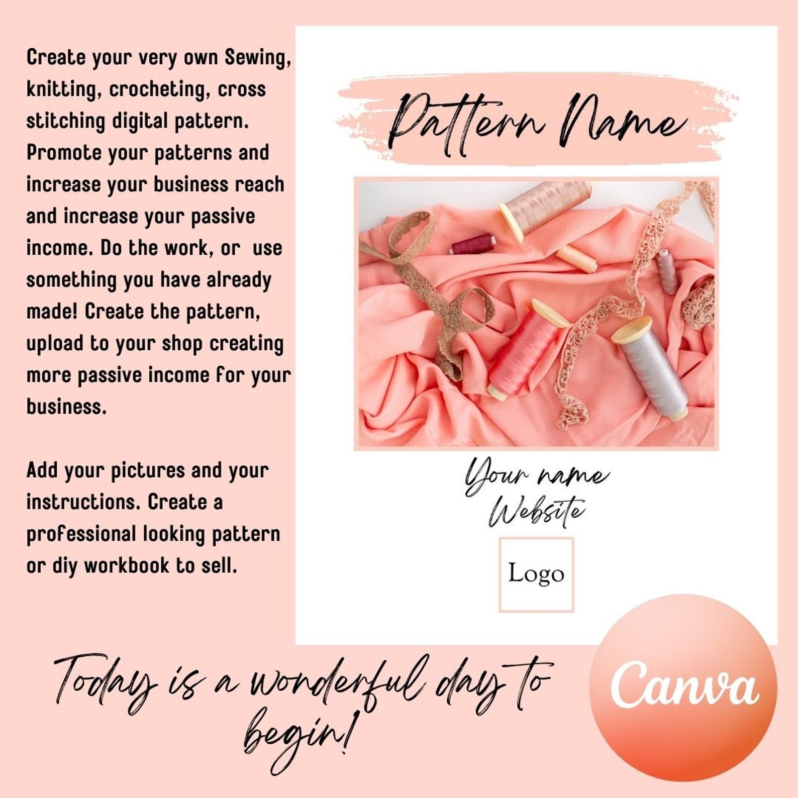 Pattern Workbook Template Make Your Own Pattern Editable - Etsy