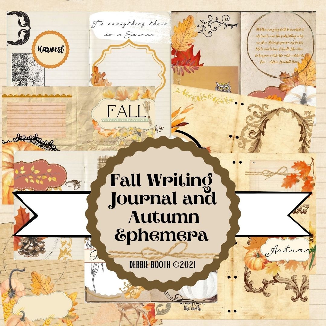 Junk Journal Fall Writing Journal and Autumn Ephemera Junk Journal ...