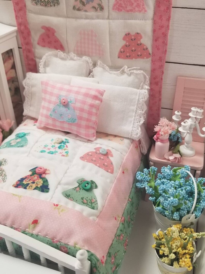 Miniature Dress Quilt Sewing Pattern: Dollhouse Scale (PDF Download) - Etsy