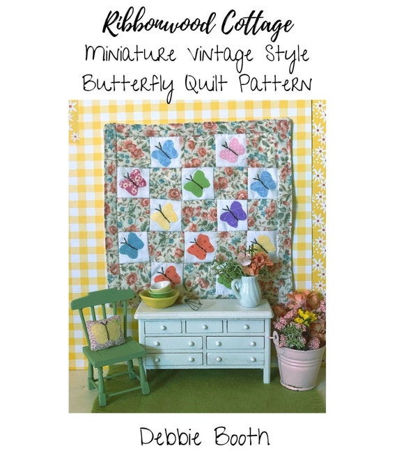 Miniature Quilt Sewing Pattern Vintage Style Butterfly Quilt 6 - Etsy