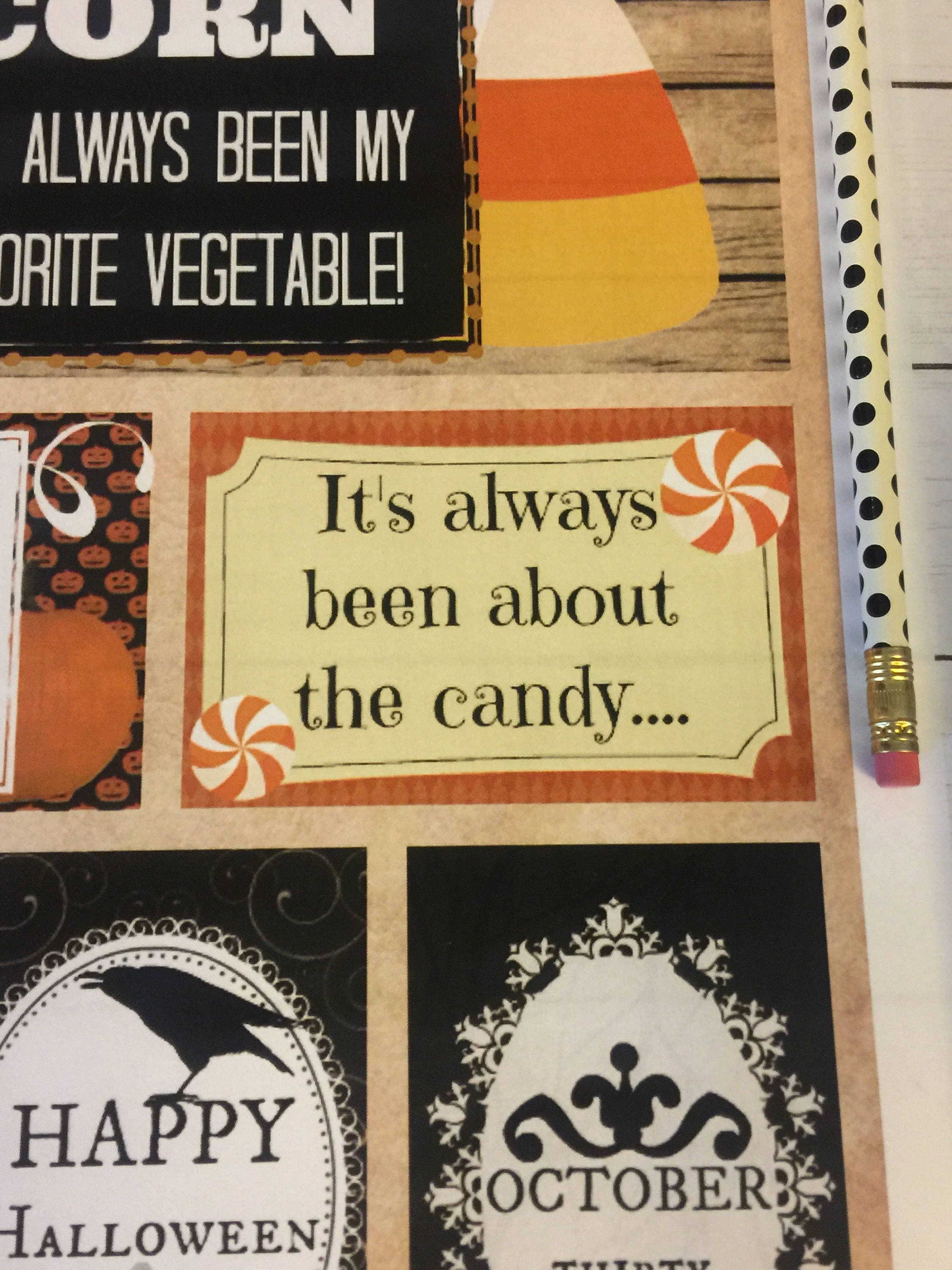 Halloween Planner Printable Candy Corn and Halloween Art | Etsy