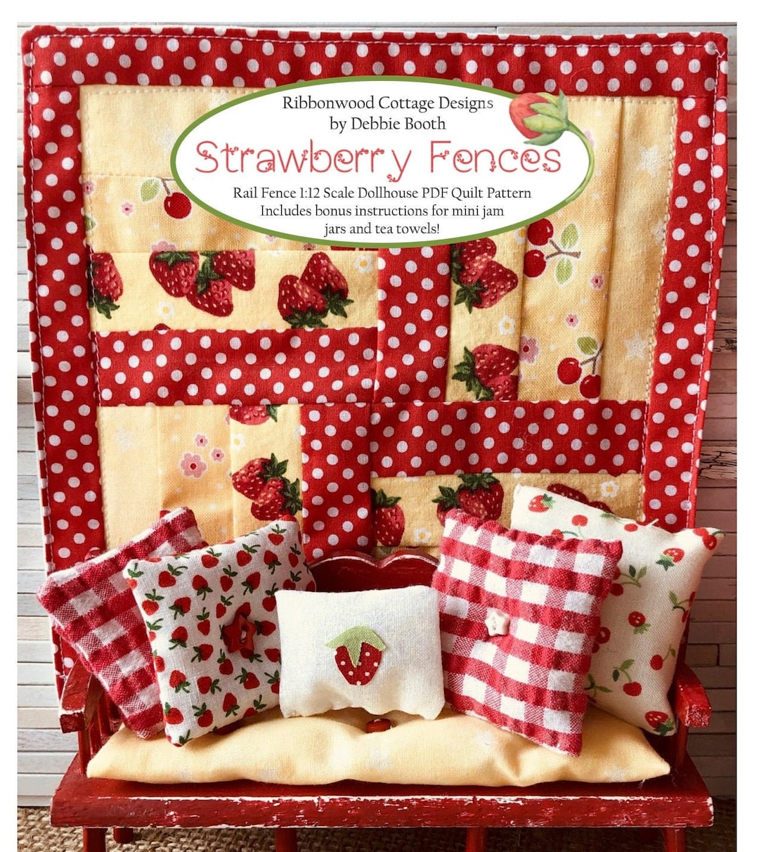 Miniature Dollhouse Quilt Pattern SEWING 1:12 Scale Pattern Idea Book ...