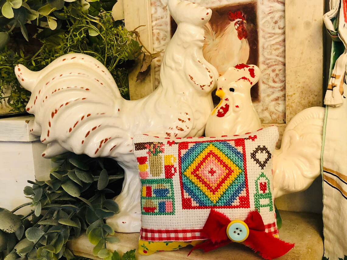 Cross Stitch pattern Vintage Farmhouse Quilt Cross Stitch | Etsy