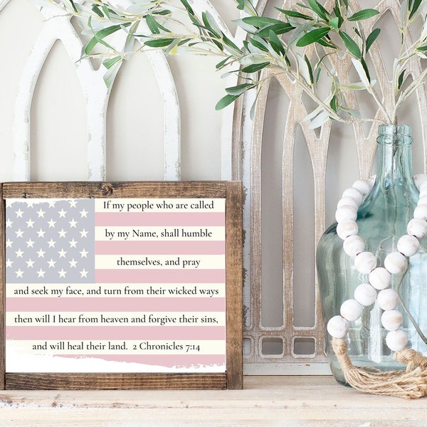 American Flag Scripture - Etsy