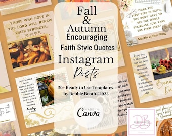 Fall Themed Social Media Posts, Digital Graphics for Businesses, Ready ...