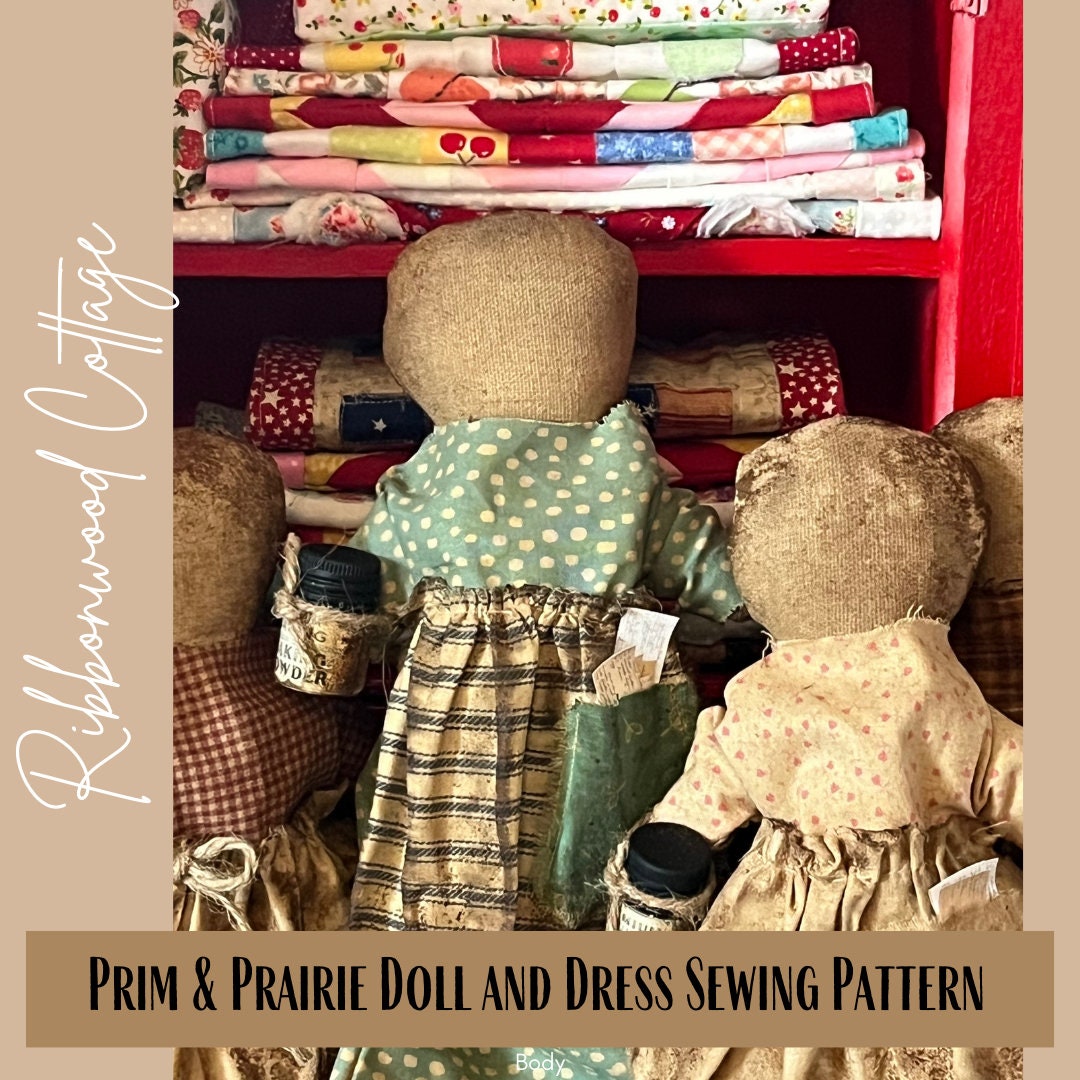 Prim Prairie Doll and Dress Pattern | Grunge Recipe | Doll, Dress ...